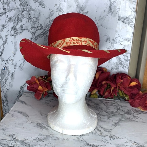 Accessories | Vintage 5s Red Dale Evans Wool Felt Cowboy Hat | Poshmark